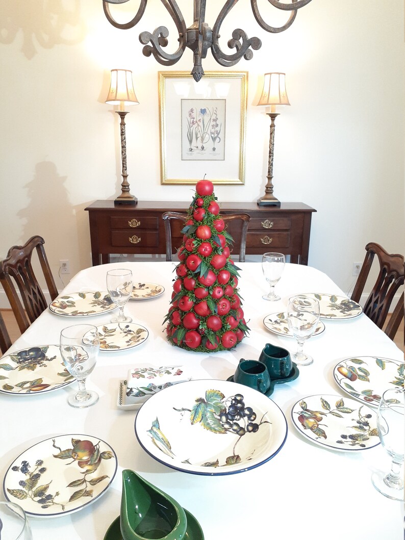Apple Cone Apple Topiary Apple Centerpiece Tabletop Tree - Etsy