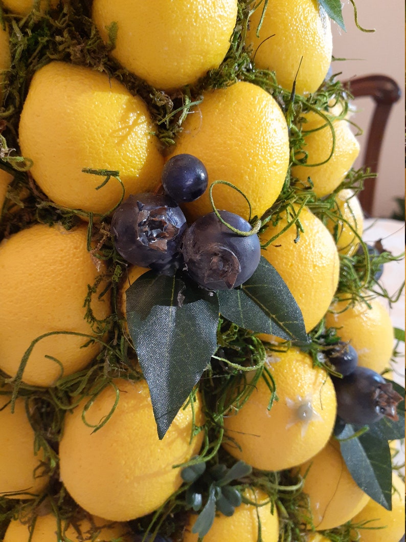 Lemon Topiary Cone, Lemon Topiary Centerpiece, Lemon Decor - Etsy