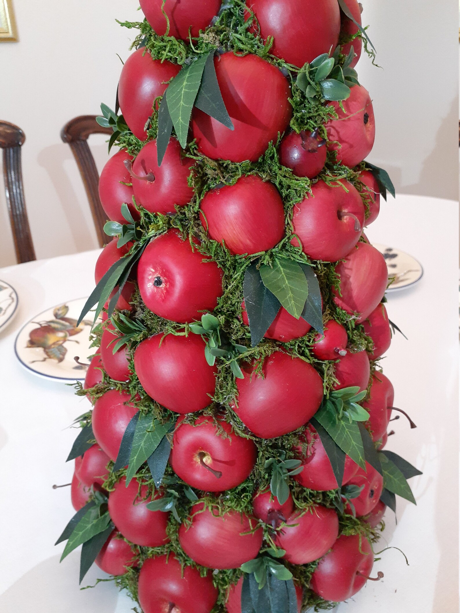 Apple Cone Apple Topiary Apple Centerpiece Tabletop Tree - Etsy