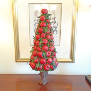 Apple Cone Apple Topiary Apple Centerpiece Tabletop Tree - Etsy