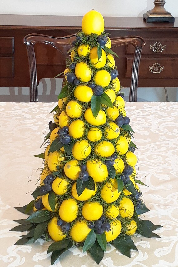 Lemon Topiary Cone Lemon Topiary Centerpiece Lemon Decor - Etsy