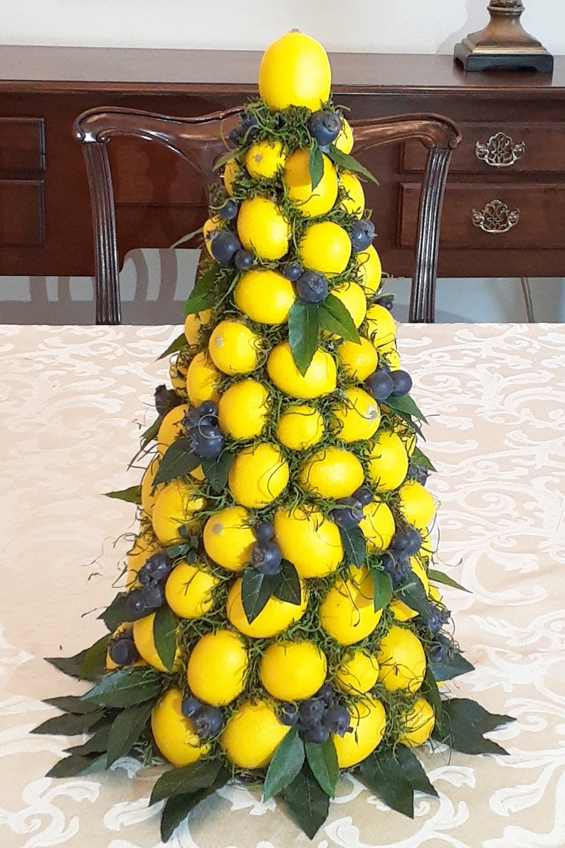 Lemon Topiary Cone Lemon Topiary Centerpiece Lemon Decor - Etsy