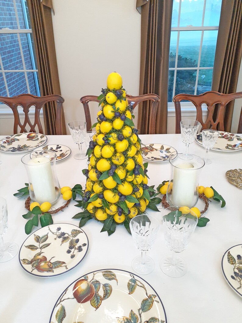 Lemon Topiary Cone Lemon Topiary Centerpiece Lemon Decor - Etsy