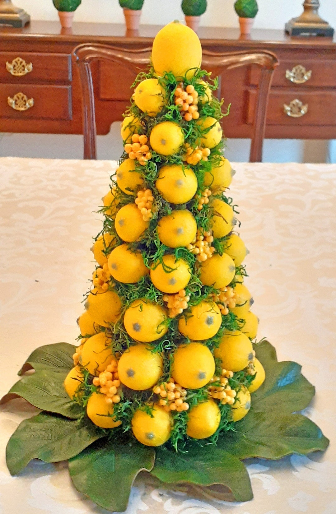 Lemon Topiary, Lemon Centerpiece, Lemon Cone - Etsy