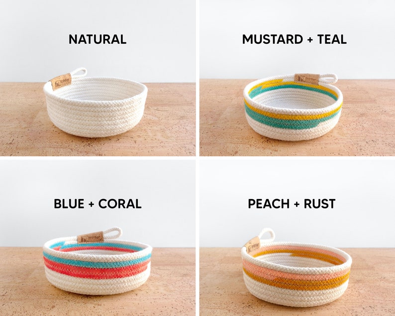 Rope Bowls Various Sizes. Storage Bowls Made of Cotton - Etsy