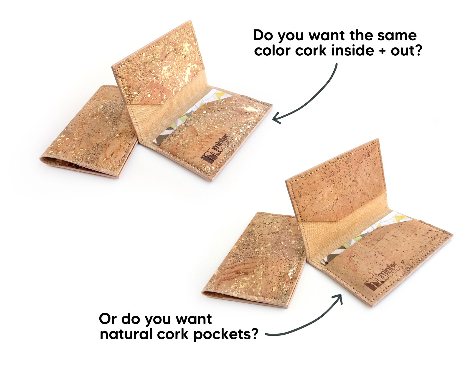 Cork Card Holder With Gold Flecks. New Job Gift. Mini Wallet. - Etsy