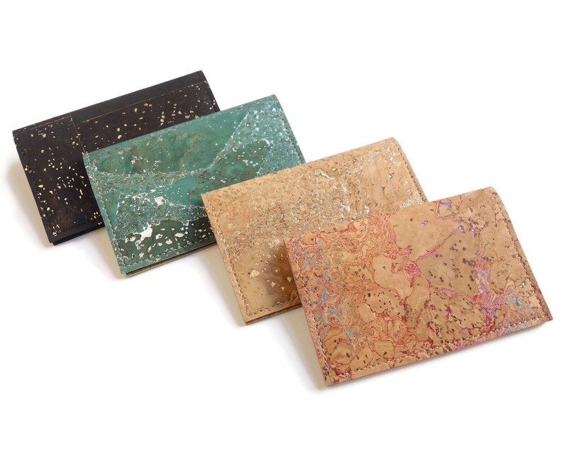 Cork business card case many colors. Business card holder. | Etsy