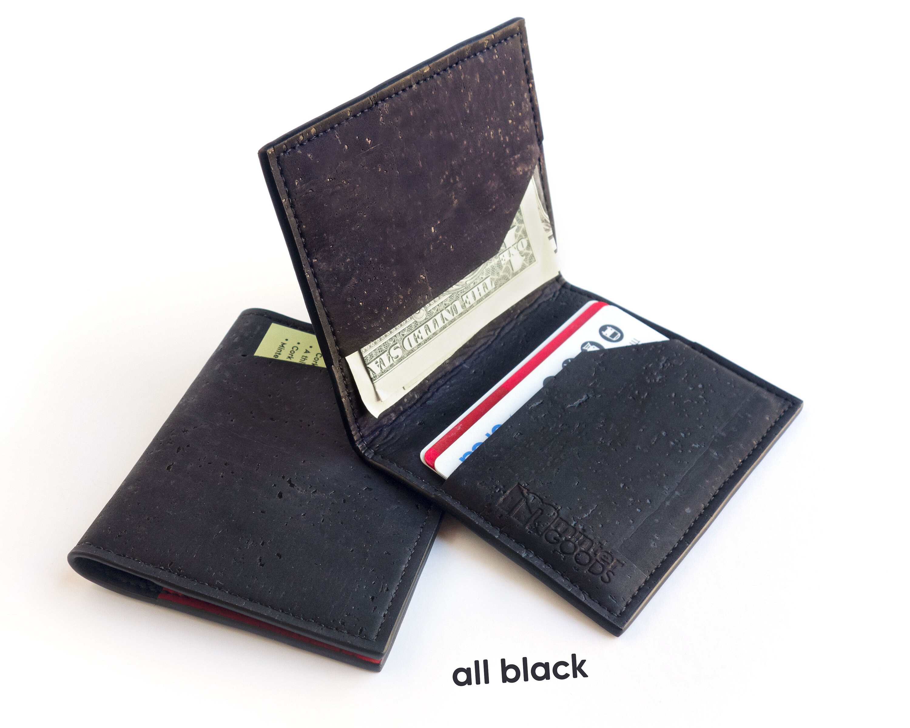 Minimalist Wallet With Outside Slit Pocket. Card Case Made From Cork ...