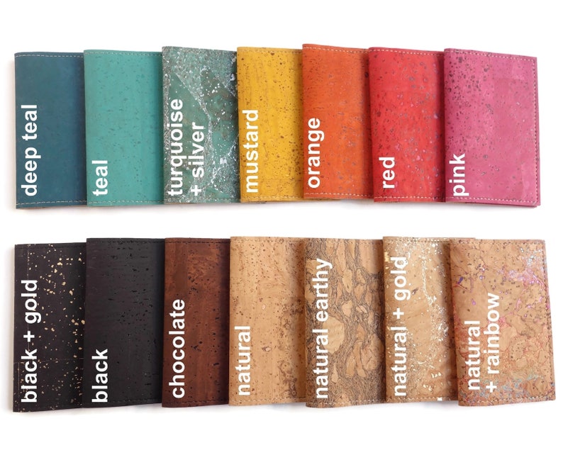 Cork business card case many colors. Business card holder. | Etsy