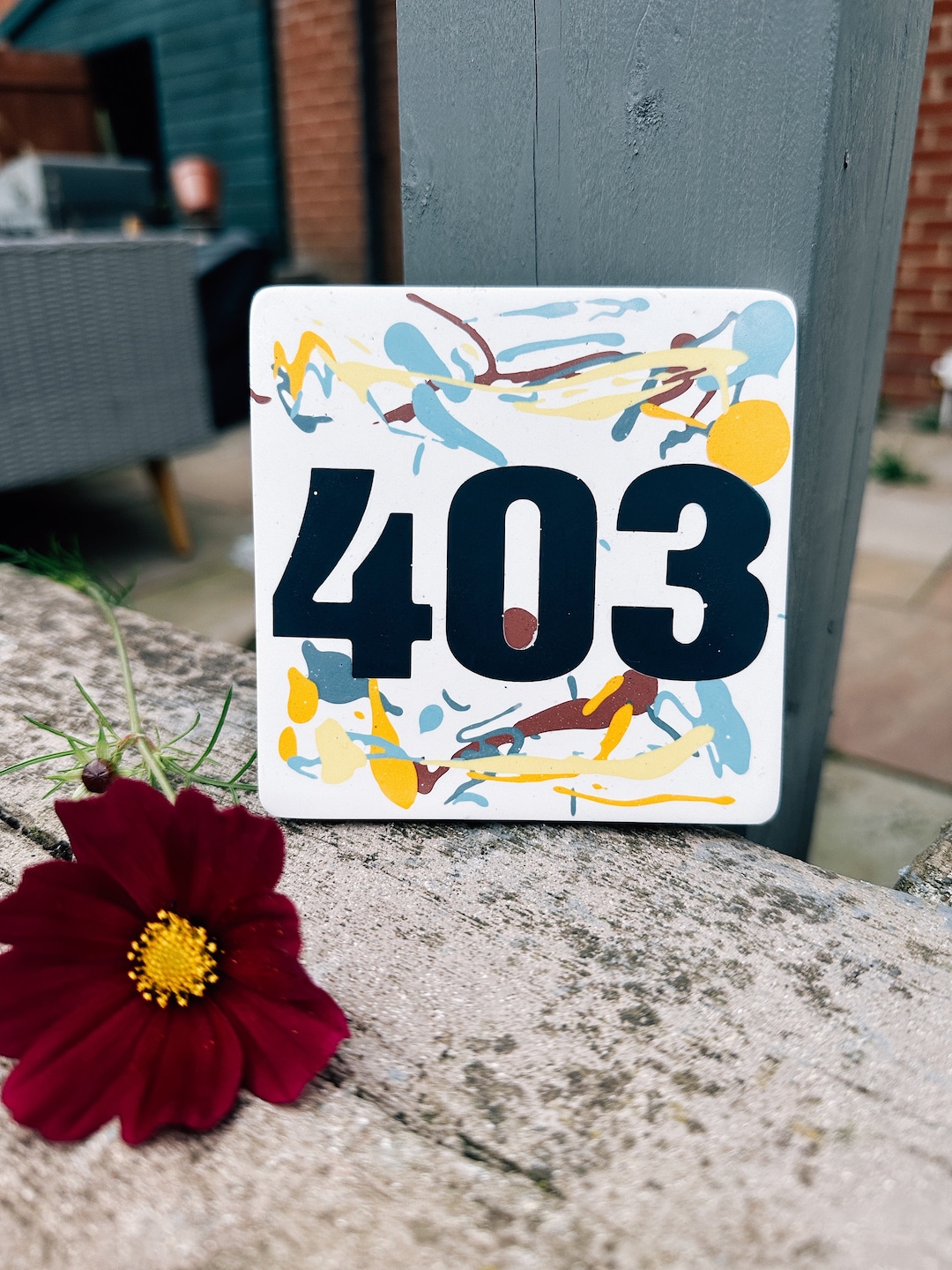 House Number | Custom Door Number |door Sign | Door Plaque Concrete ...