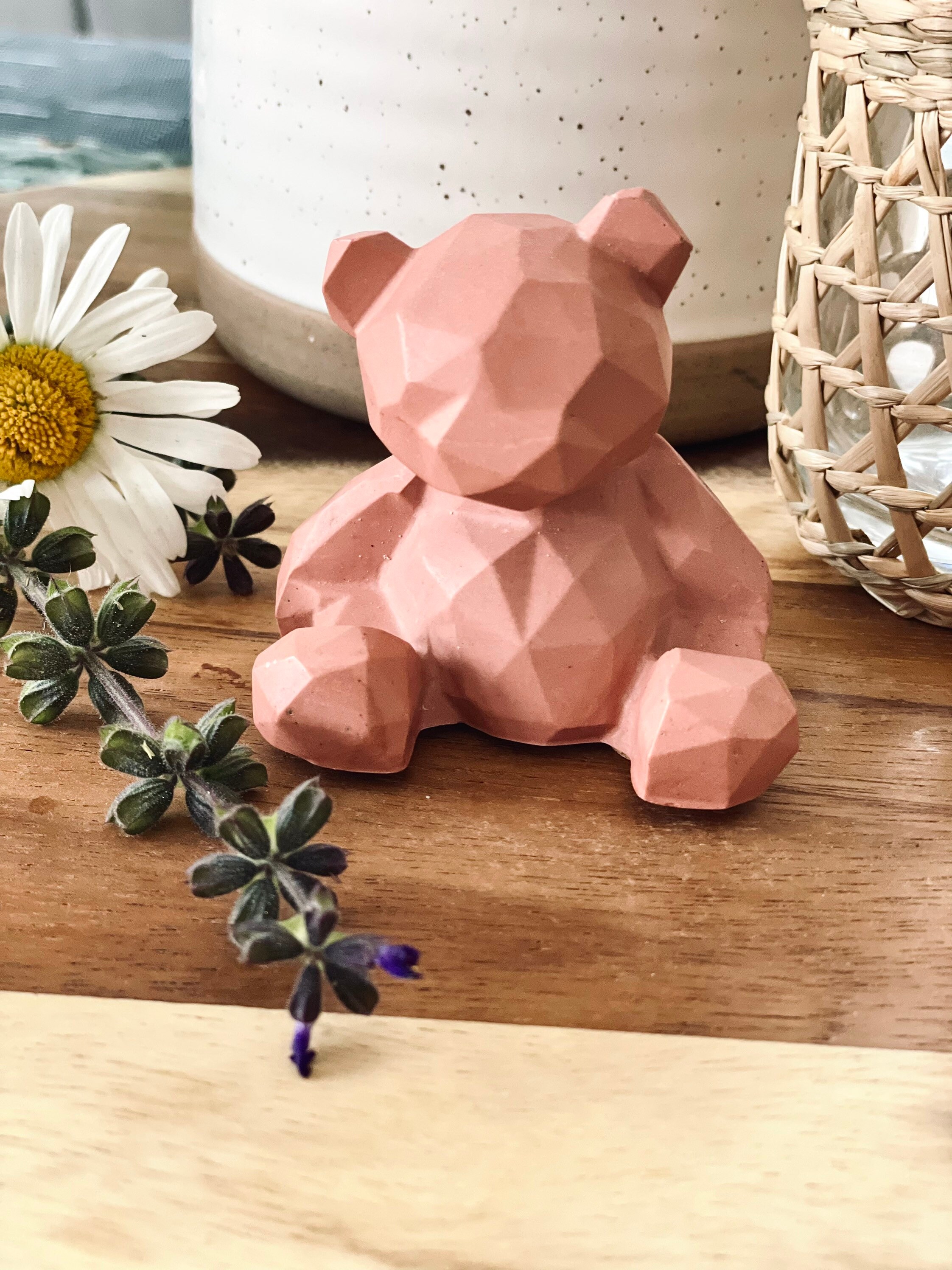 Jesmonite teddy bear House decor Jesmonite Decor | Etsy