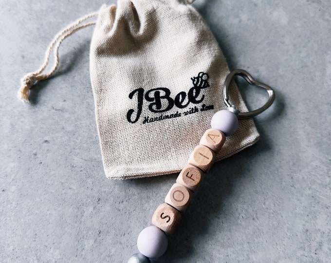 Personalised Kids Name Key Ring for School Bag Name Tag for Lunch Box ...