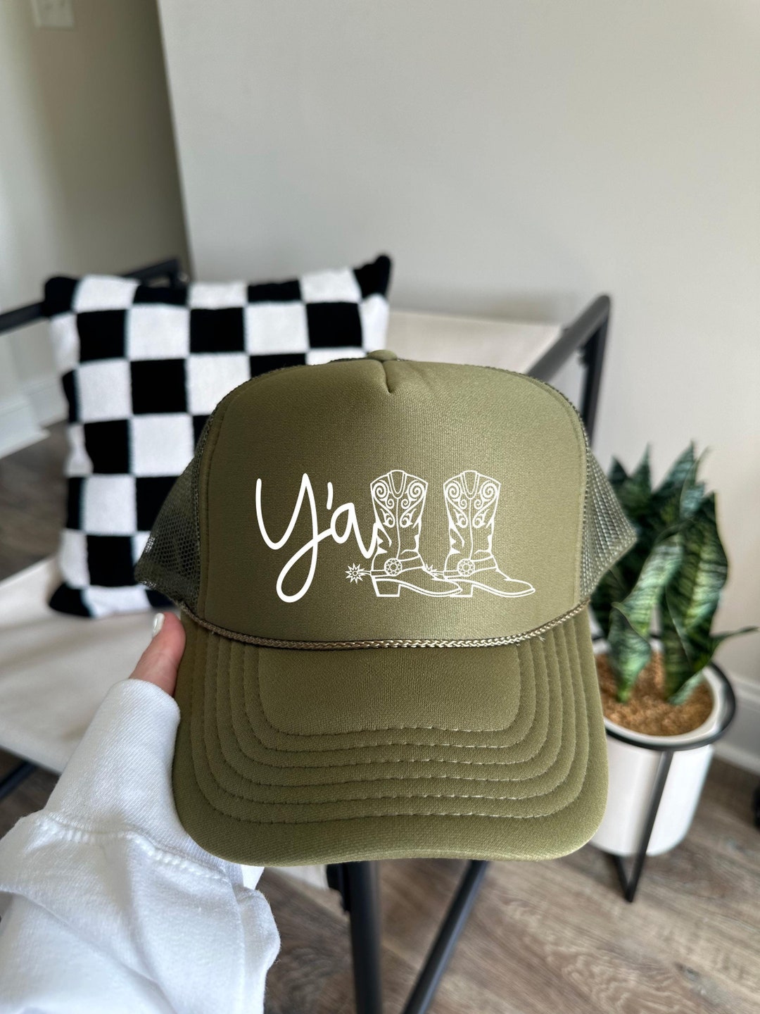 Y'all Boots, Trucker Hat - Etsy