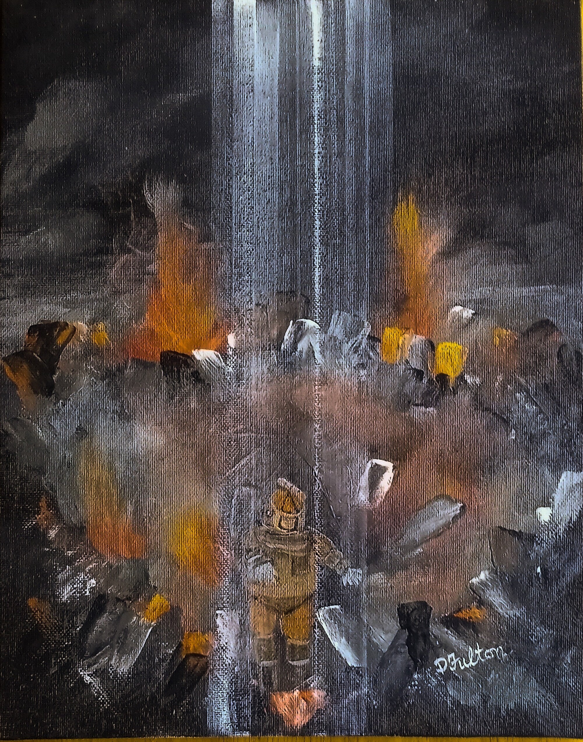 Sci-fi Alien Planet Acrylic Painting on 11 X 14" Canvas Panel, Sci-fi ...