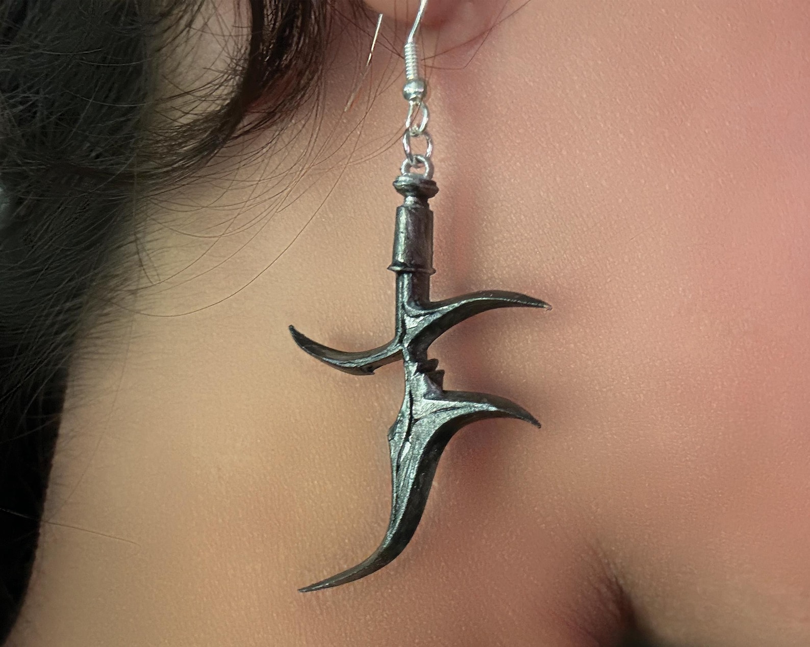 Fan Made Black Knife Assassin Inspired Earrings Gift Dark Souls Jewelry ...