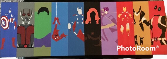 Superhero Minimalist Collage Marvel Avengers Comic Book | Etsy