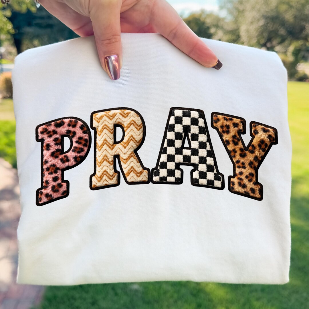 Pray Faux Embroidery PNG : Stitched Faith Word Art (digital Download ...