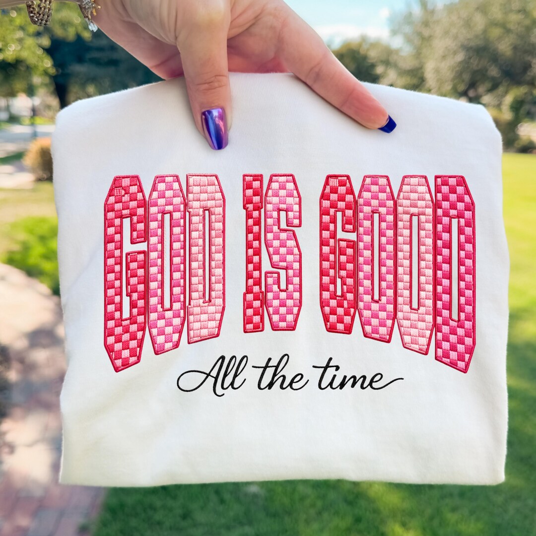 God is Good Embroidered Text PNG Faux Yarn - Etsy