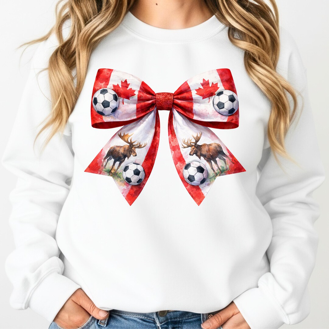 Soccer Bow Art Print: Canada Moose Design - World Cup 2026 Theme - Etsy