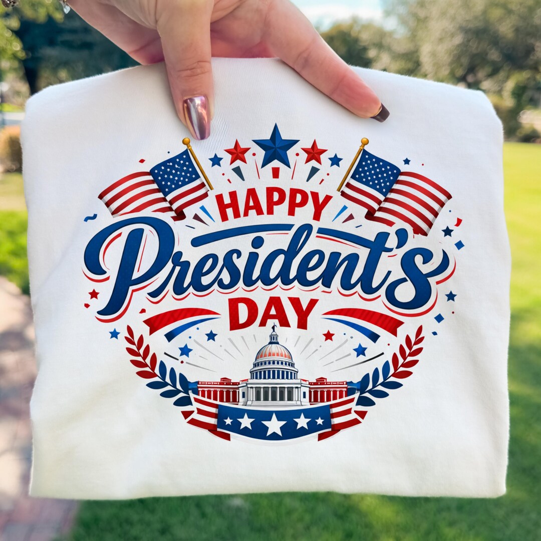 Presidents Day Capitol Patriotic PNG Typography Design - Etsy