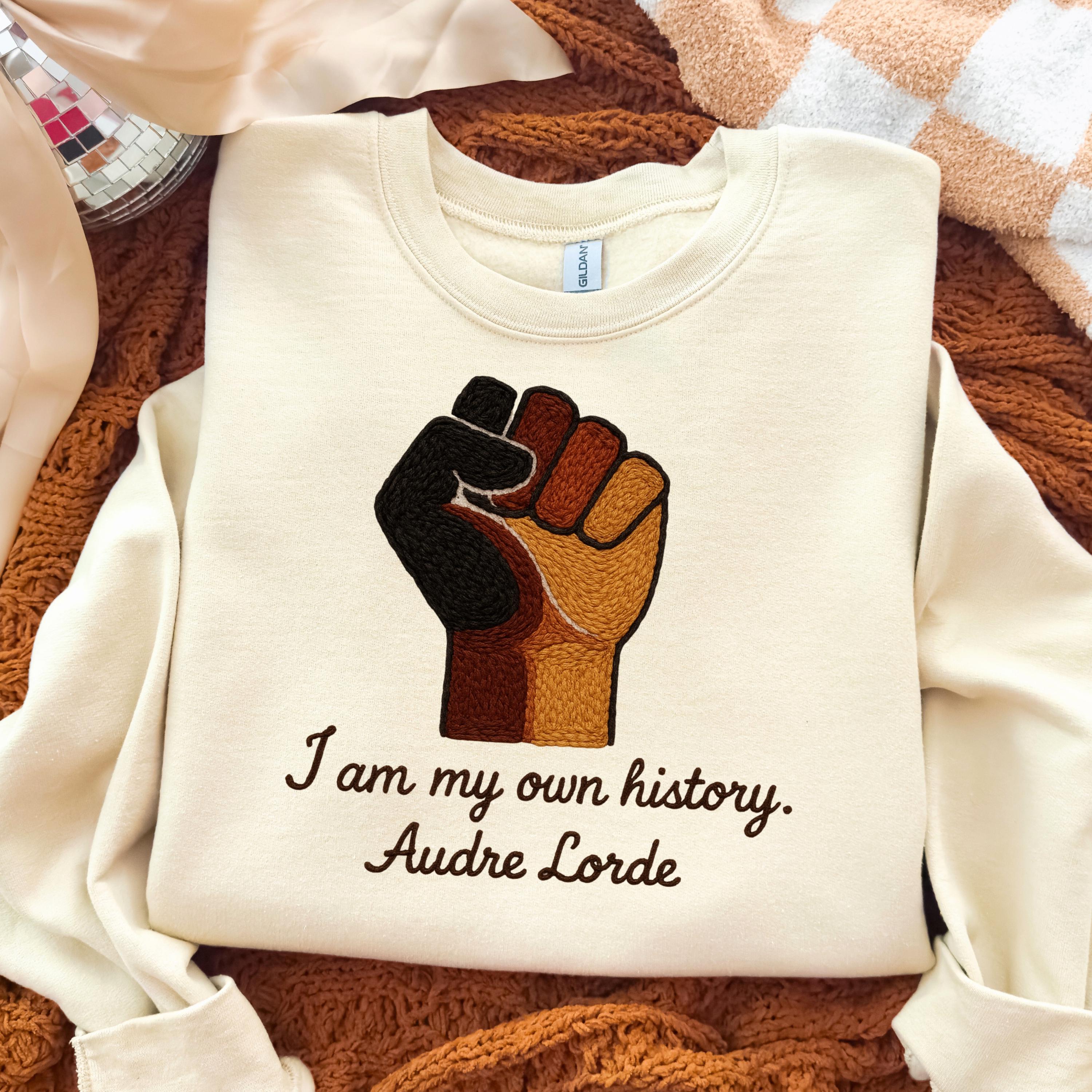 I Am My Own History Faux Yarn Embroidery PNG Black History Quote - Etsy