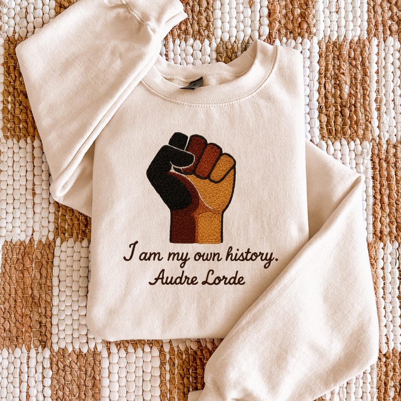 I Am My Own History Faux Yarn Embroidery PNG Black History Quote - Etsy