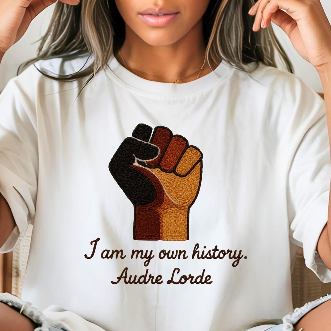 I Am My Own History Faux Yarn Embroidery PNG Black History Quote - Etsy