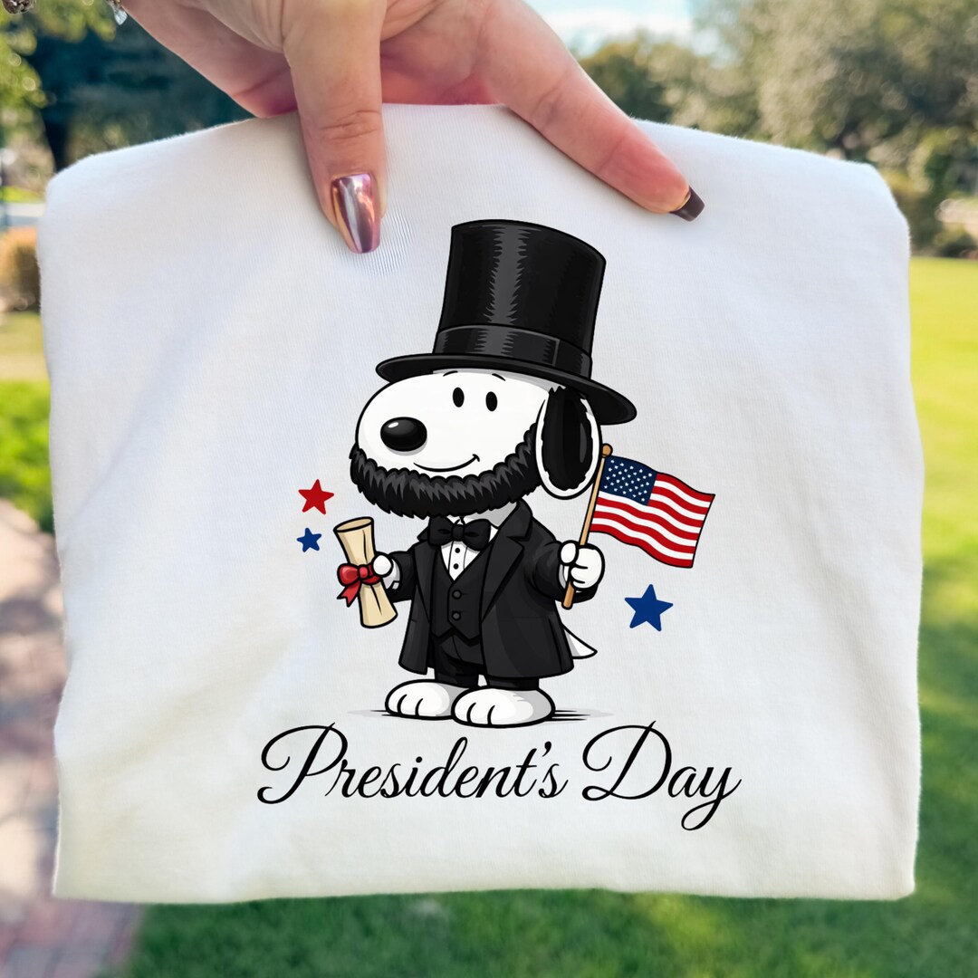 Presidents Day Cartoon PNG Patriotic Dog President Design - Etsy