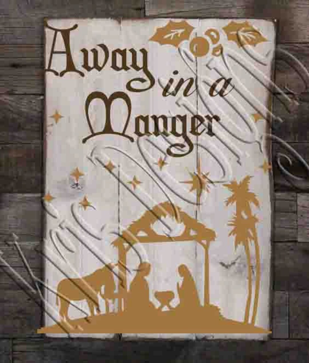 En el pesebre Natividad escena SVG PNG JPG - Etsy México