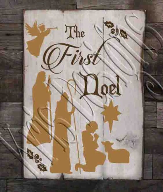 The First Noel Shepherds SVG PNG JPG | Etsy