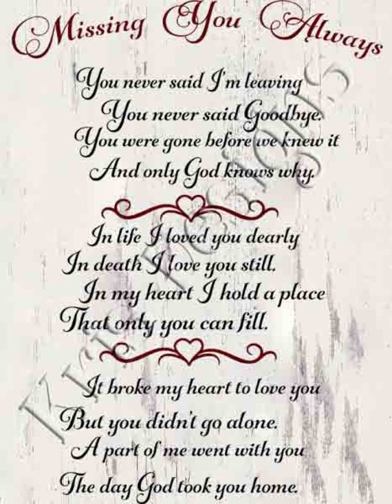 Missing You Since You Died