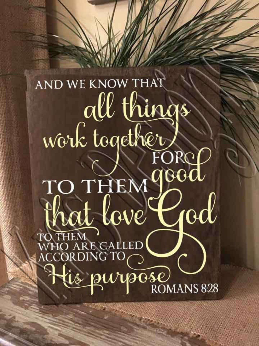 Romans 8:28 All Things Work Together for Good SVG PNG JPG - Etsy