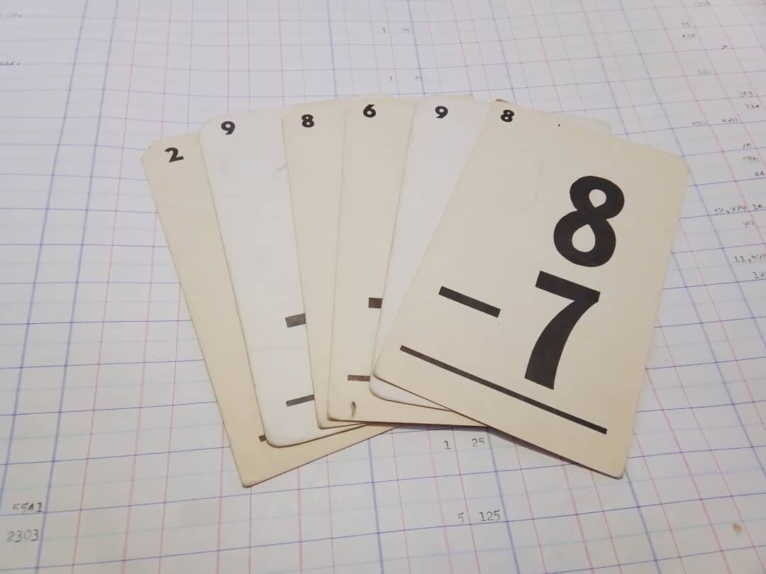 Flash Cards Ephemera Patina Math School Supplies - Etsy