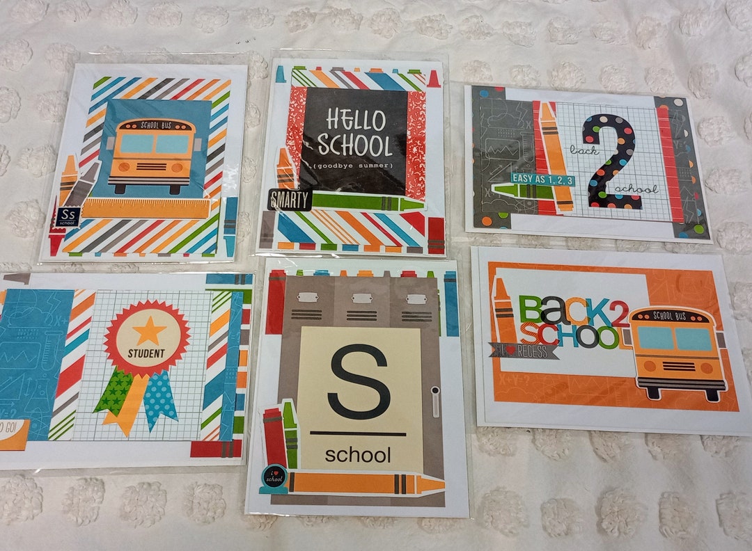 Thank You Teacher Cards, Handmade, School Themed Greeting With Bus ...