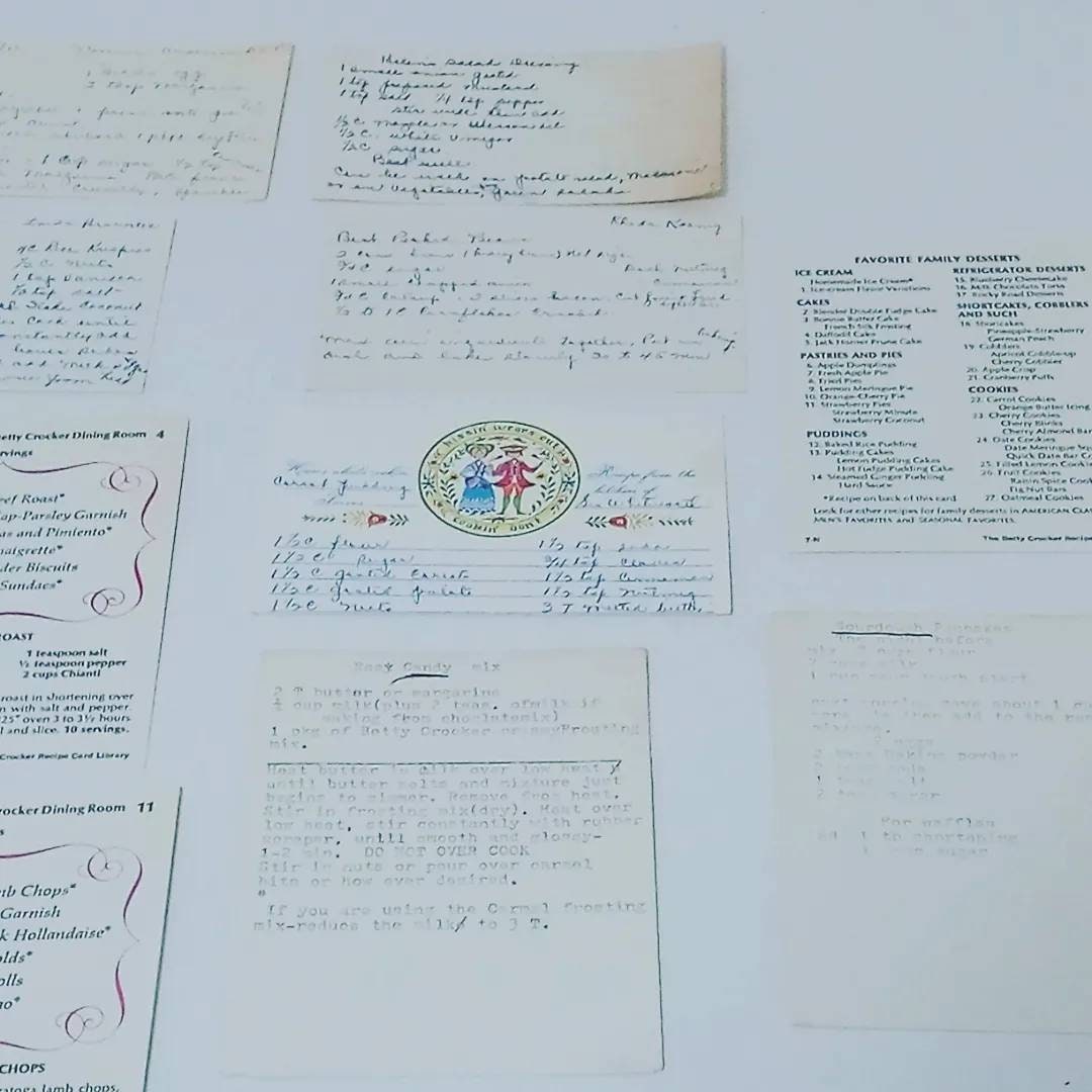 Old Recipe Cards, Handwritten, Betty Crocker, Cooking, Baking, Recipe ...
