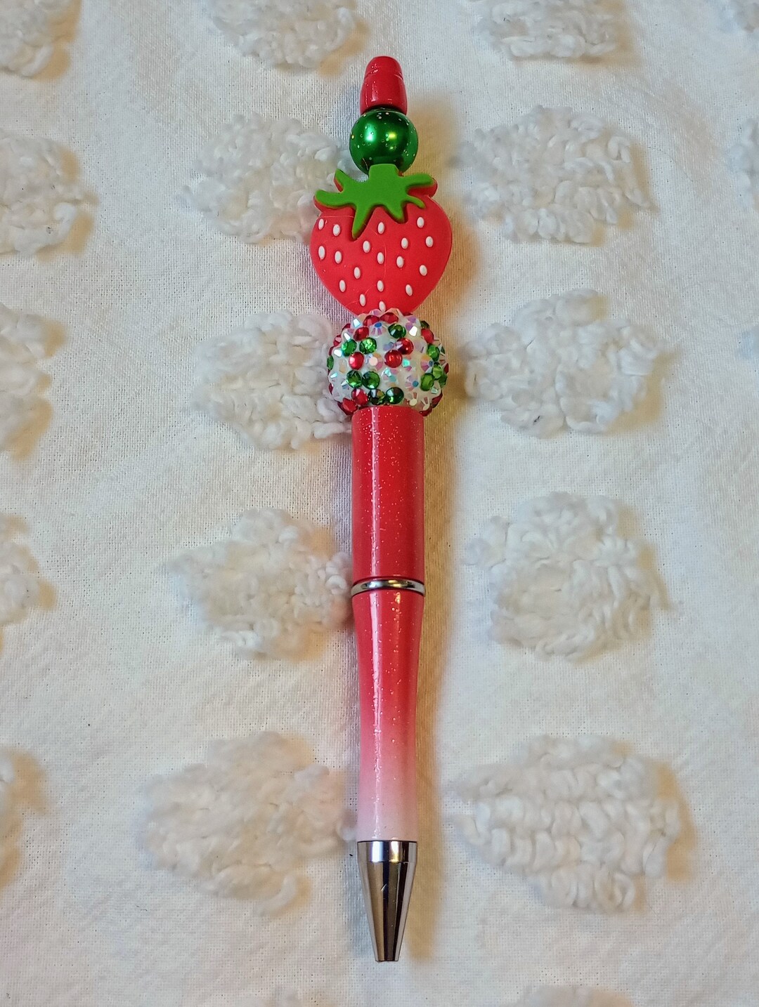 Strawberry Shortcake, 80's, Nostalgic, Beaded Pen, Black Ink, Writing ...
