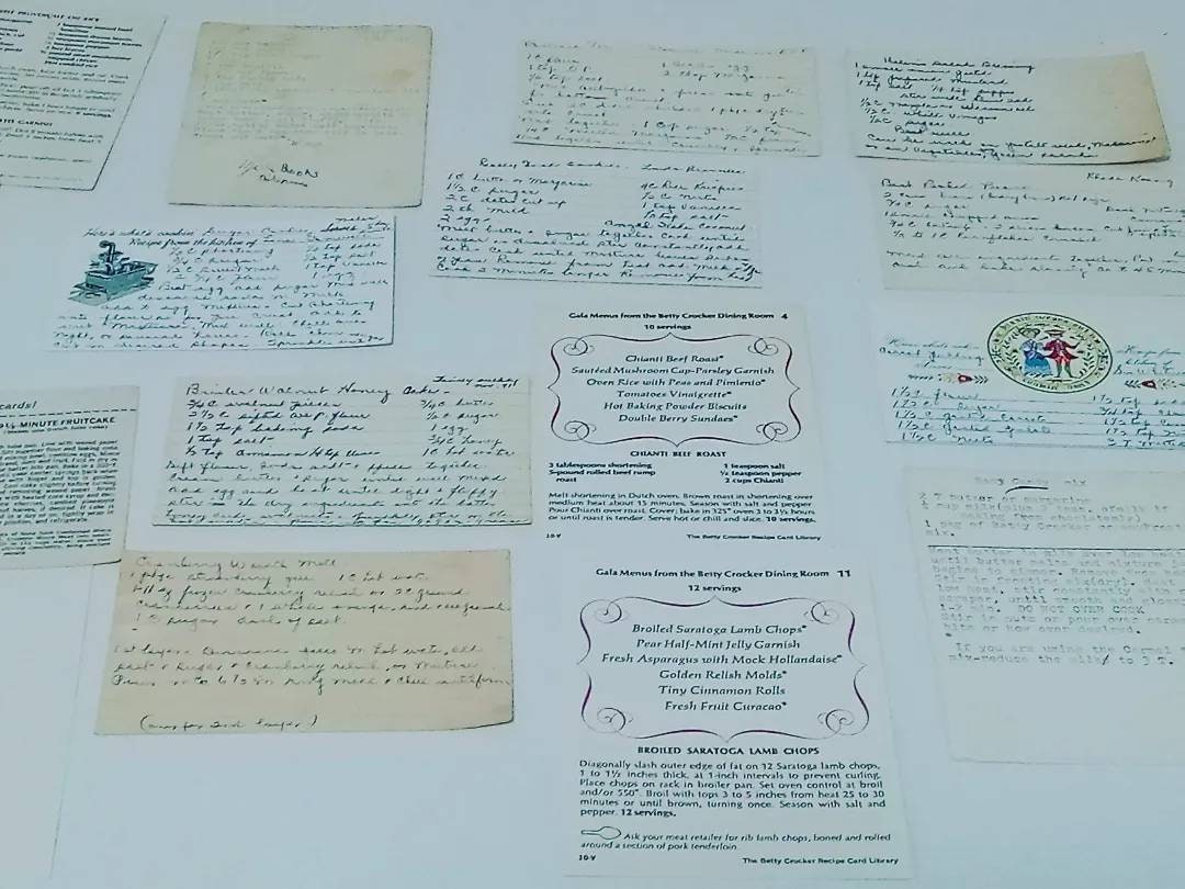 Old Recipe Cards, Handwritten, Betty Crocker, Cooking, Baking, Recipe ...