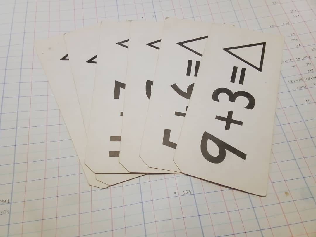 Flash Cards Ephemera Patina Math School Supplies - Etsy