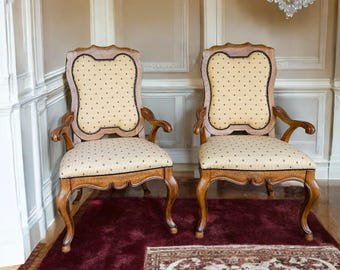 Leather Pair of Bergere Chairs Etsy