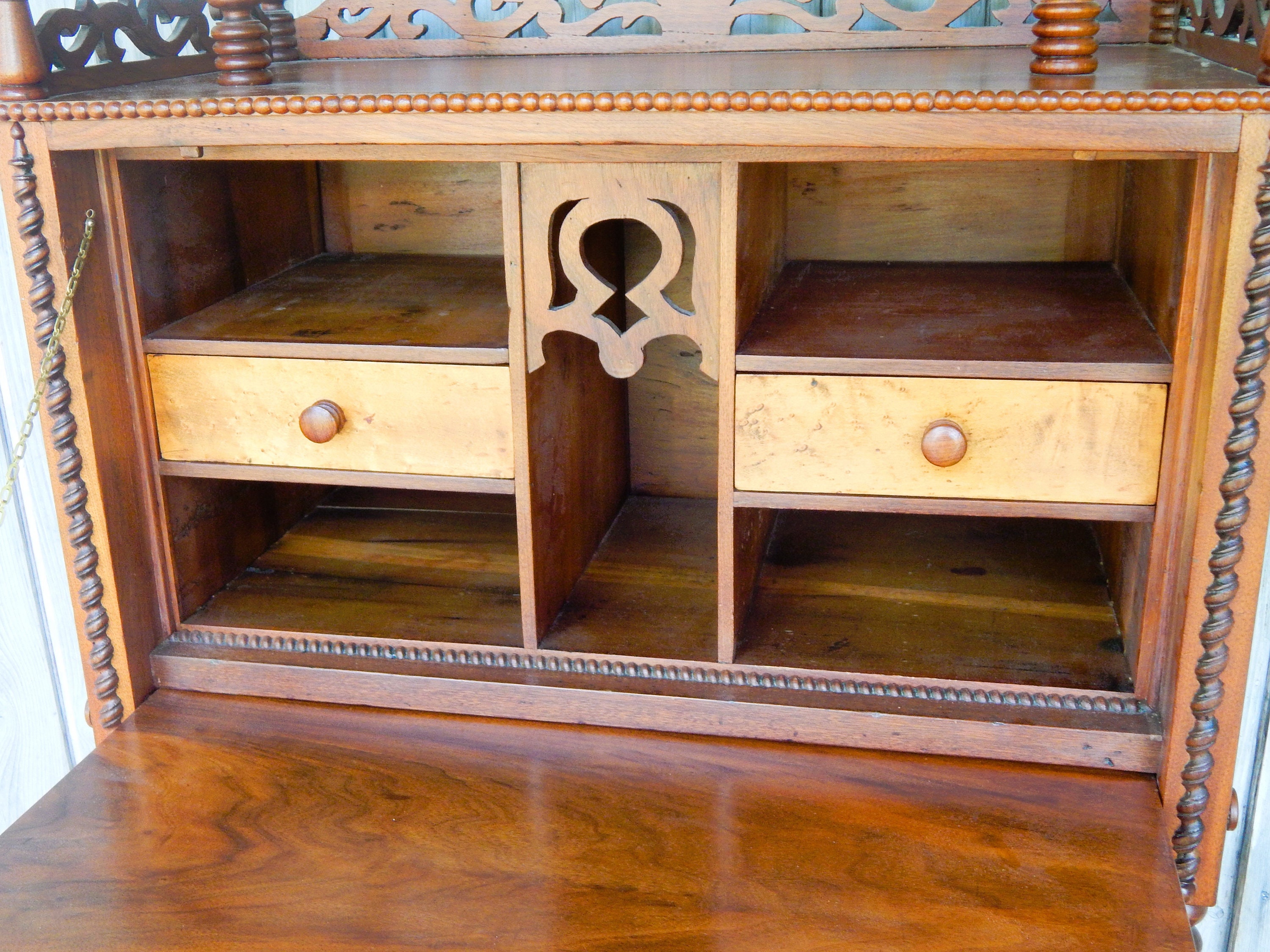 Ornate Late Victorian Secretary / Desk - Etsy
