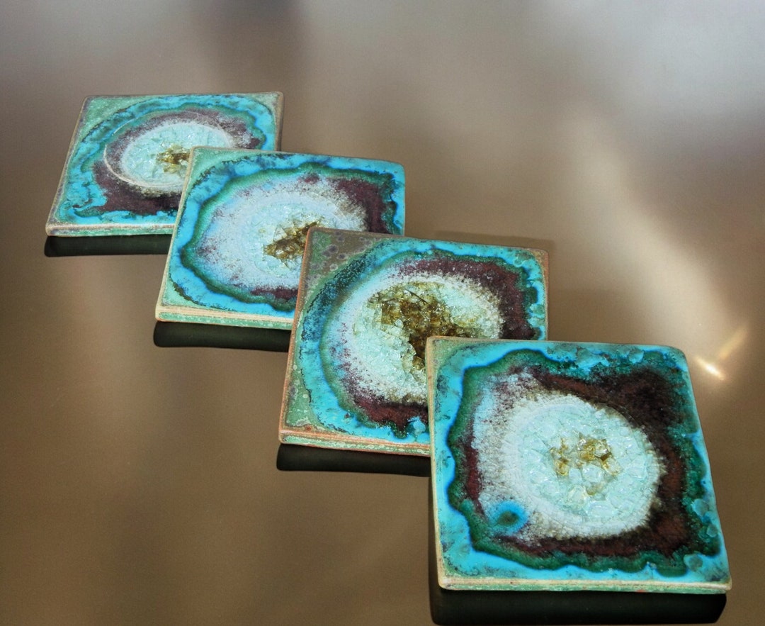 Dock 6 Sliced Geode Coasters Set of Four - Etsy