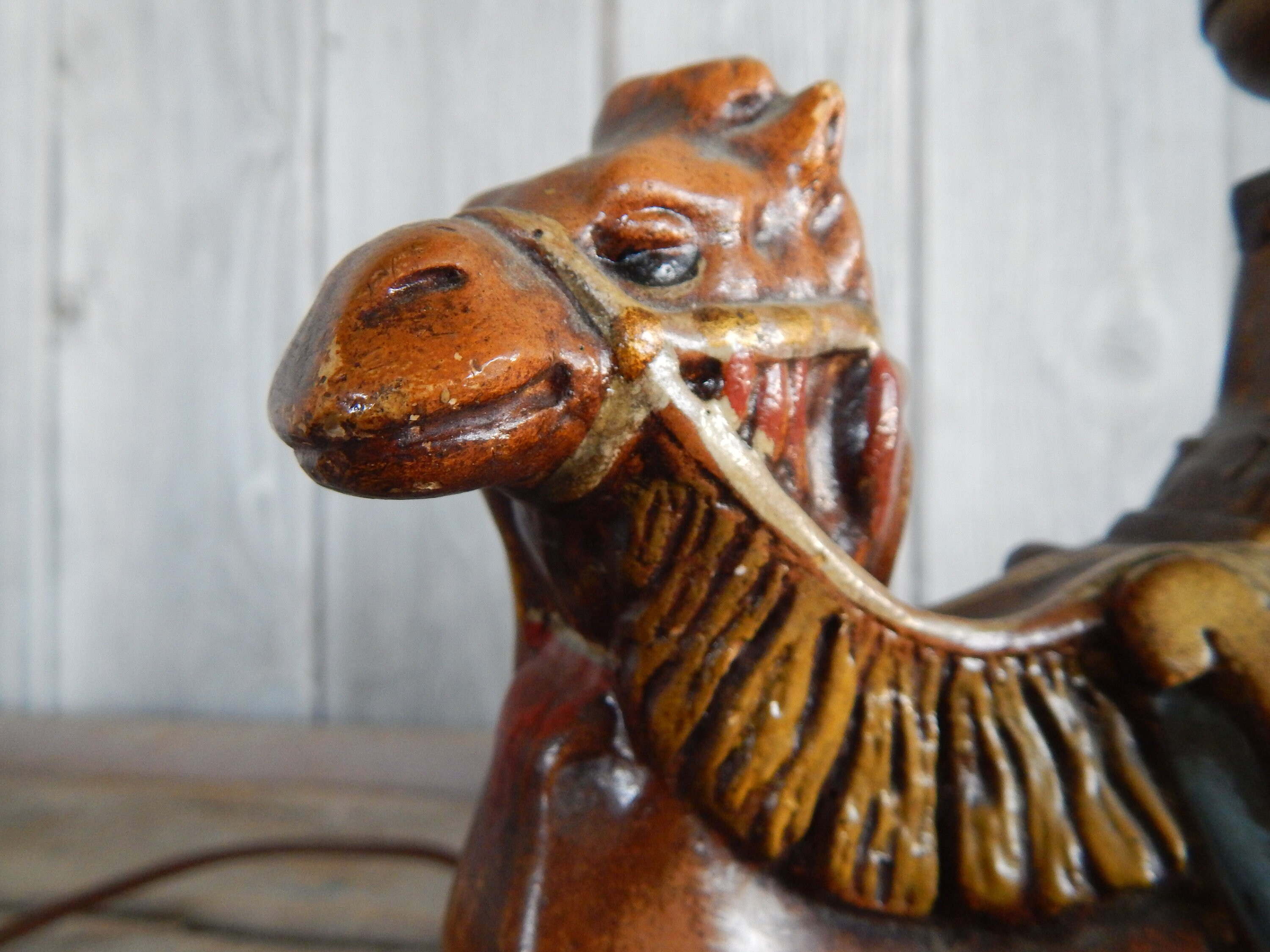 Early 1900's Chalkware Camel Table Lamp - Etsy