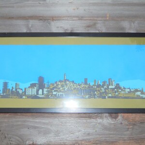 C. 1960 Framed Harry Hambly III Screen Print of San Francisco Skyline ...