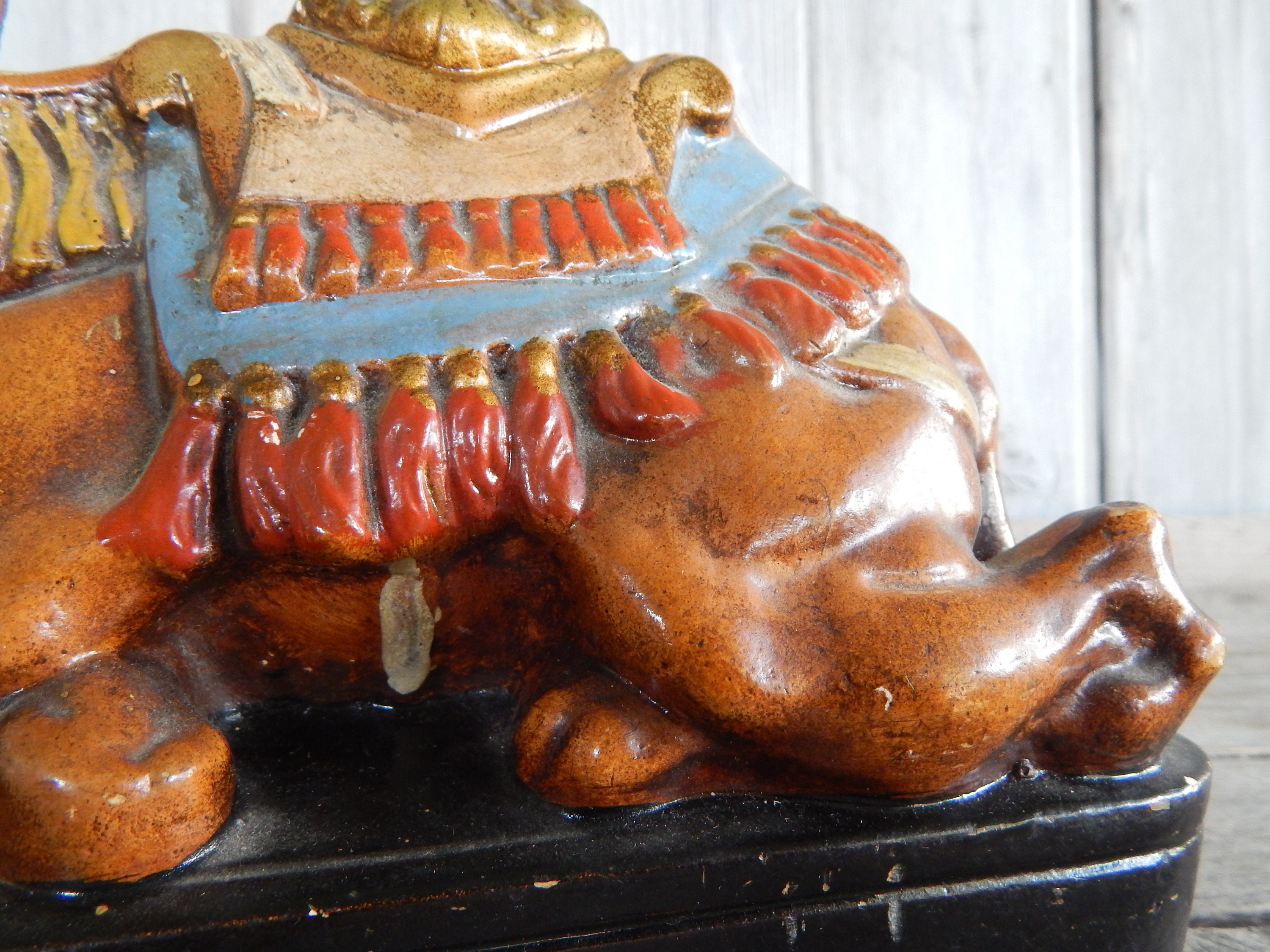 Early 1900's Chalkware Camel Table Lamp - Etsy