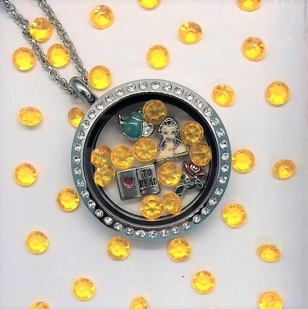 Disney Inspired Princess Belle Locket-creatively Crafted Floating ...