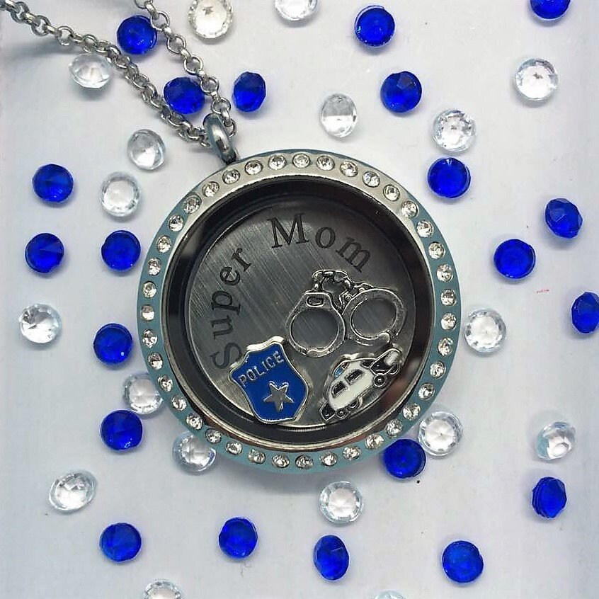 Super Mom Police Officer Locket-creatively Crafted Floating - Etsy