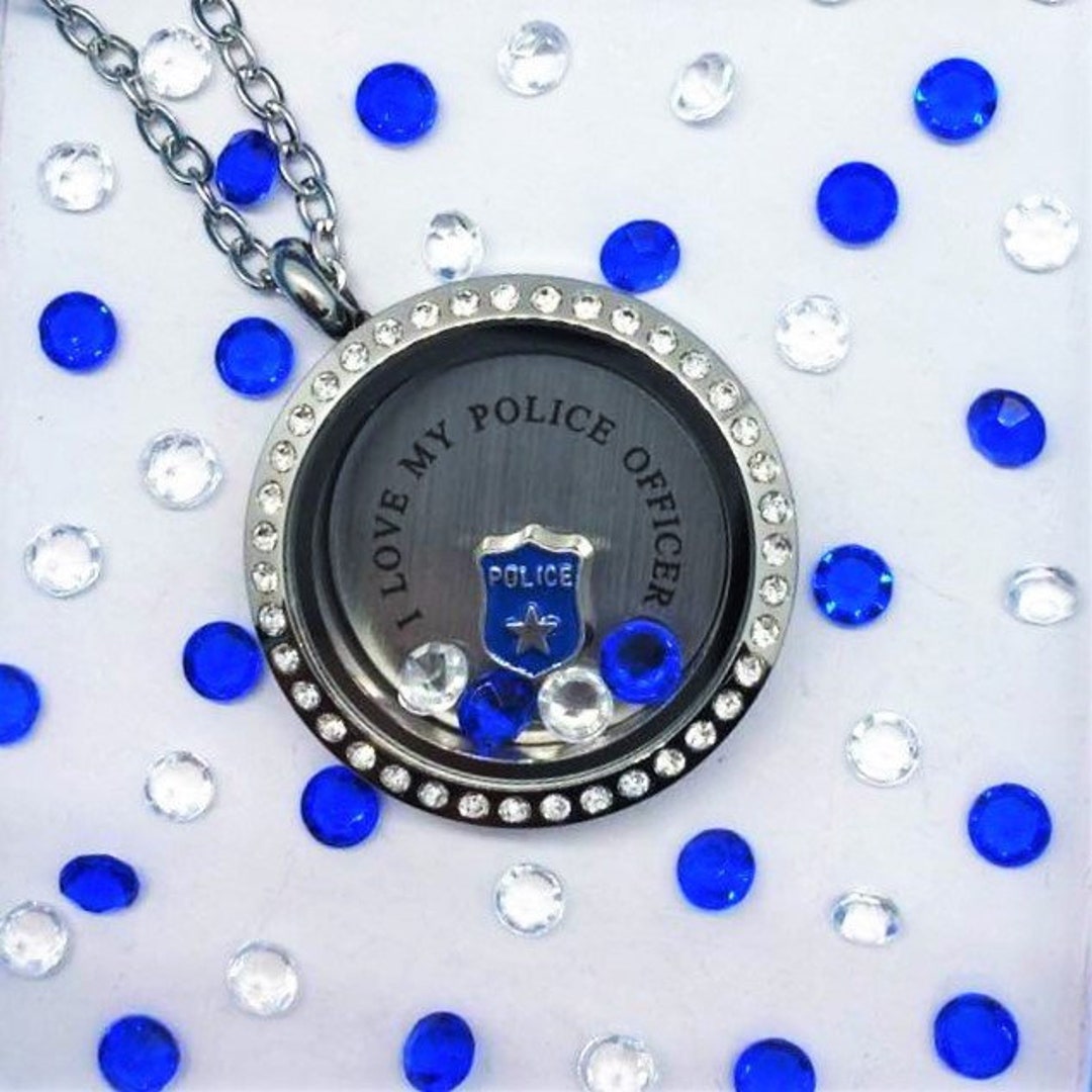 Love My Police Officer Locket-creatively Crafted Floating Lockets-the ...