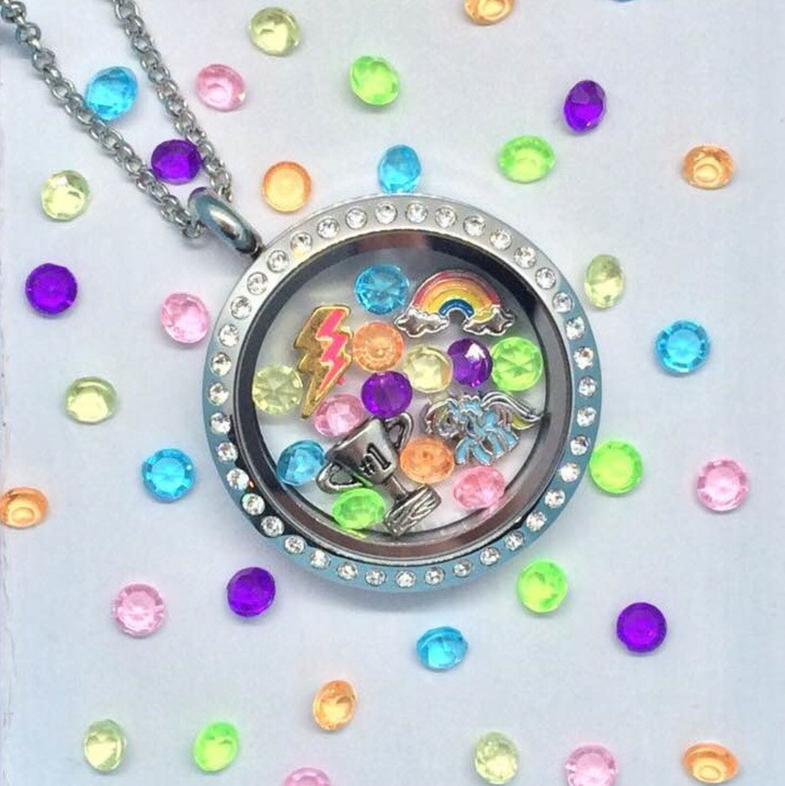 My Little Pony Inspired Rainbow Dash Locket-creatively Crafted | Etsy