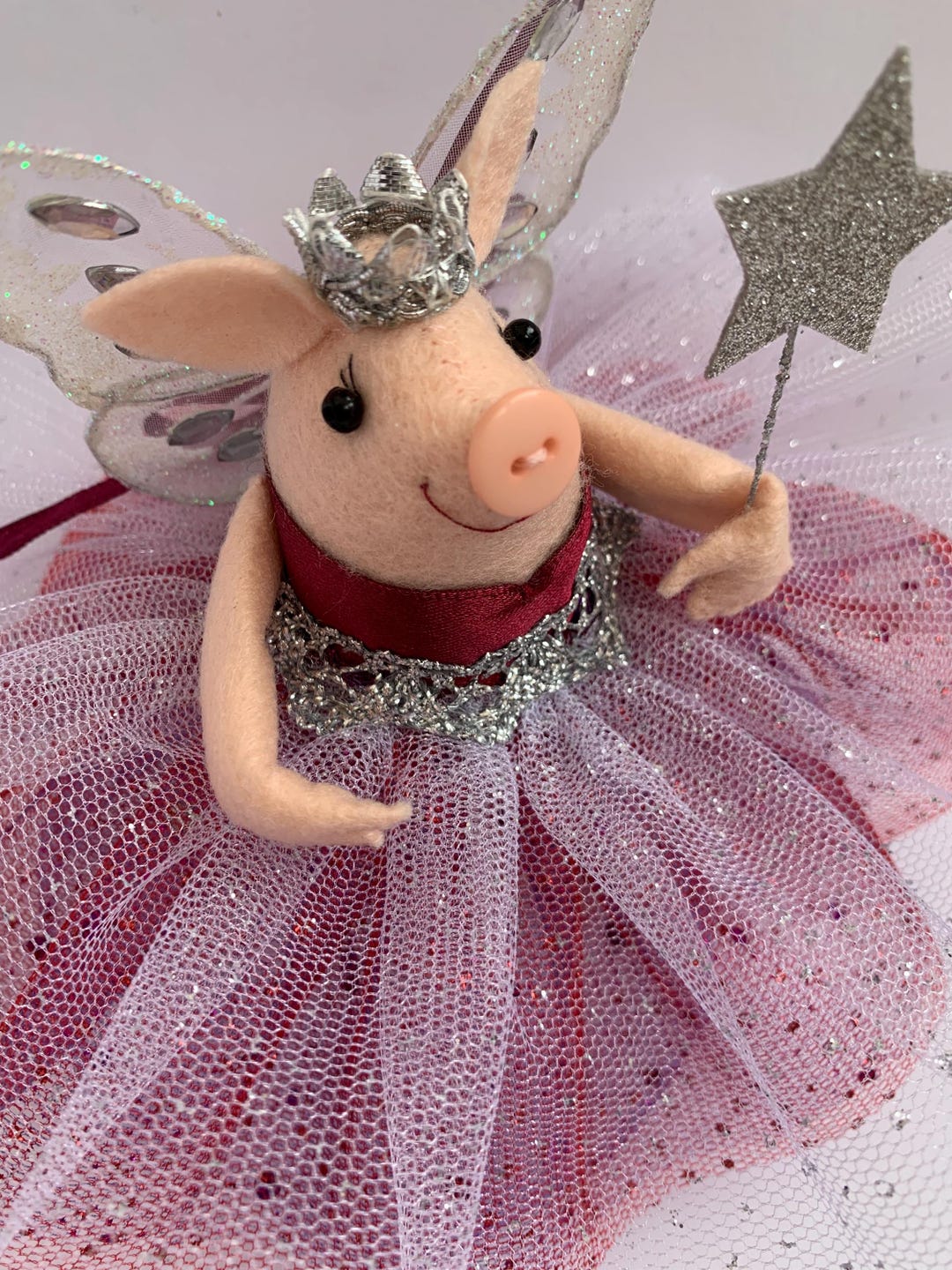 FAIRY Piggy Christmas Tree Topper Order for Nikki - Etsy