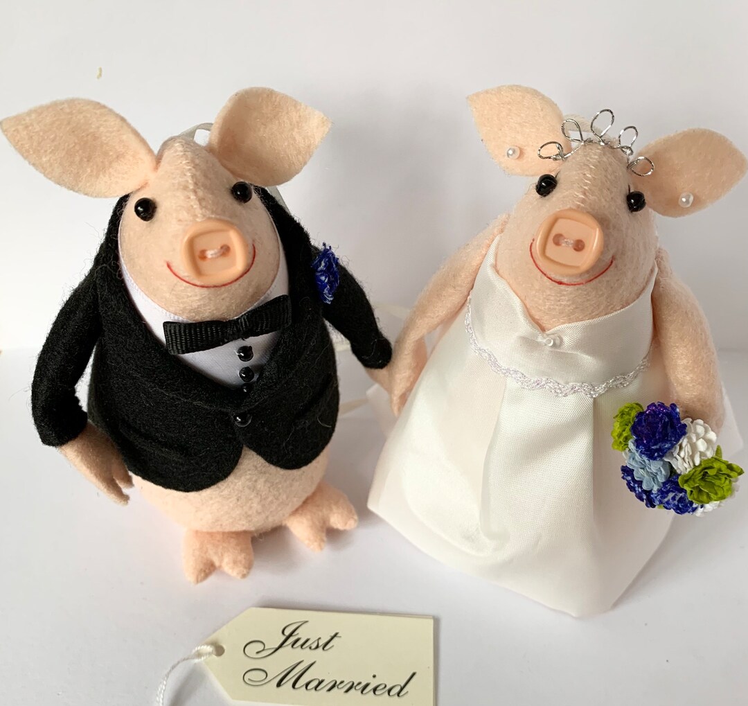WEDDING PIGS Including Scottish to Order -cake Topper / Keepsake Gift ...